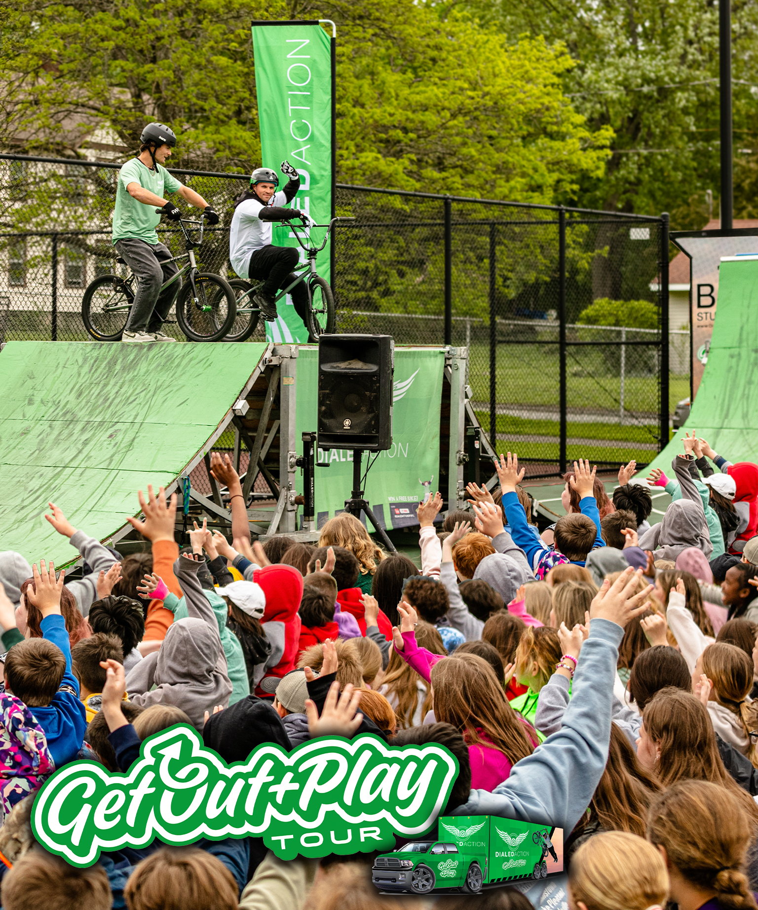 School Assembly Tour Sets Record - Get Out + Play 2025 - Dialed Action